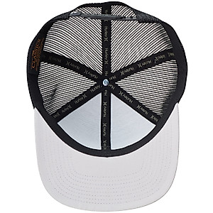 Hurley Men's Caps - Flat Brim Mesh Panel Baseball Cap Trucker Hat - Snap Back Hats for Men, Size One Size, Wolf Grey/Black