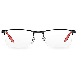 Carrera Men's 8810 Rectangular Prescription Eyewear Frames, Semi Matte Dark Ruthenium, 54mm, 19mm
