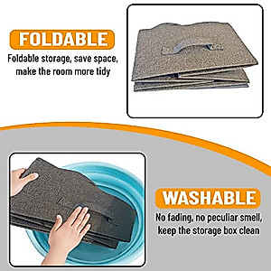 Large Clothes Organizer for Jeans and Sweaters, Sturdy, Stackable, 7 Grid, 2 Handles, Foldable