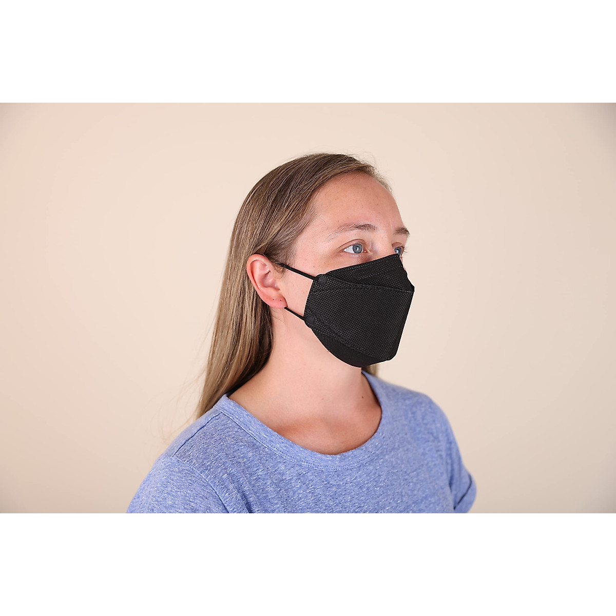 PUREMATE [30 Packs] Made in Korea KF94 Face Mask Individual Wrapped Filter Efficiency ≥ 94% (Black M)