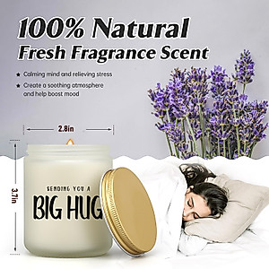 Sympathy Gifts for Loss of Loved One, Thinking of You Gifts for Women Men, Miscarriage Get Well Soon Bereavement After Surgery Gifts, Sending You a Big Hug Cheer Up Lavender Scented Candle