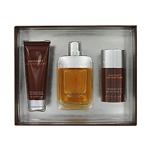 Davidoff Adventure By Davidoff For Men Edt Spray 3.4 Oz & Aftershave Balm 2.5 Oz & Deodorant Stick 2.5 Oz