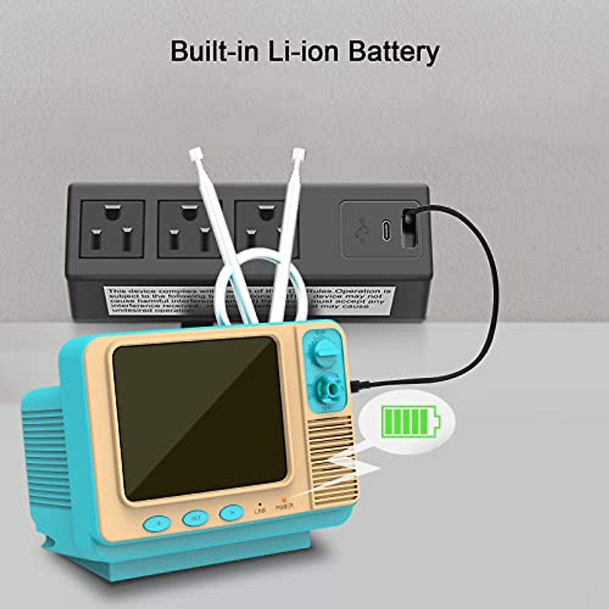 E-MODS GAMING Retro Games Console GV300S Mini TV Style 308 Video Games Player with Handheld Gamepad & AV Output - 3.0 Inch Screen Electronic Games Machine Xmas Gift for Kids Adults (Turquoise)