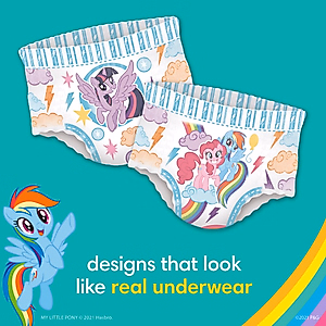 Pampers Training Pants - Easy Ups Girls & Boys - Size 5T-6T, 15 Count, My Little Pony Potty Underwear (Packaging May Vary)