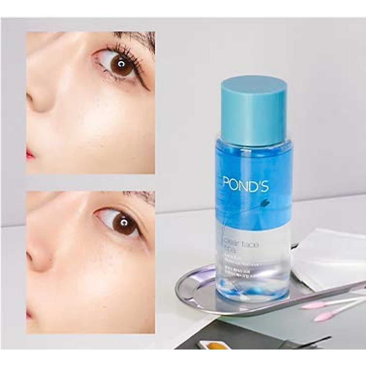 Pond's New Clear Face Spa Lip & Eye Makeup Remover, 4.06 fl oz.