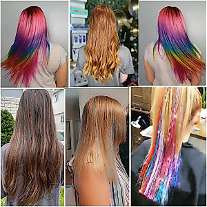 Hair Tinsel kit Fairy Hair Tinsel Kit 47 Inch Hair Extensions Hair Tinsel Kit Strands with Tool 12 Colors 2280 Strands Sparkling Glitter Fairy Hair Tinsel (12 Colors)