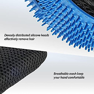 NYJUCL Shedding Gloves for Dogs & Cats, Pet Grooming Bathing Washing Hair Remover Brush Fur Mitts, for Cat Dog Horse Rabbit Animal, 1 Pair(One Size Fits All)