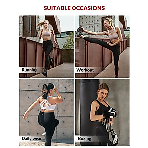 Yvette Sports Bra High Impact Adjustable Criss Cross Back, Full Support for Large Bust No Bounce, White,S