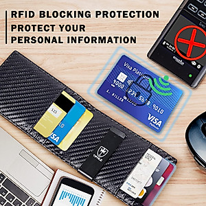 Tipmile Mens Wallet Slim Minimalist Leather Card Holder Wallets RFID Blocking Bifold Front Pocket for Men as Ideal Gifts Box