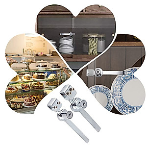 AOTISBAO 2 Set Sliding Glass Door Ratchet Locks Cabinet Door Locks Showcase Security Locks for Mail Box Showcase Door