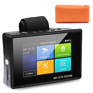 WSDCAM 4 Inch Portable Wrist IP Camera Tester CCTV Tester 4K H.265 IP CVBS CVI TVI AHD Analog Camera Tester with POE/IP DiscoveryFirmware Update/Camera Test Report 1800ADH-Plus