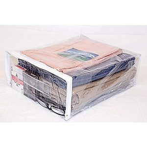 Clear Vinyl Zippered Storage Bags 12 x 15 x 5 Inch 10-Pack