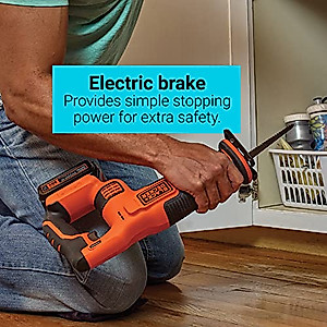 BLACK+DECKER 20V MAX* POWERCONNECT 7/8 in. Cordless Reciprocating Saw (BDCR20B)