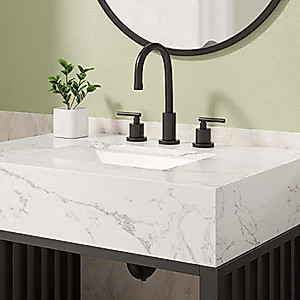 Modway Gridiron 30" Stainless Steel Bathroom Vanity, 30 Inch, Black