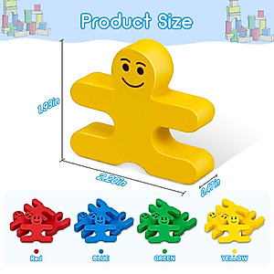 GIFT4KIDS Montessori Toys for 2 3 4 Year Old Boys Girls Gifts, 16pcs Wooden Building Blocks for Toddlers 1-3 Year Old, Stacking Blocks Sensory Toys for Kids Birthday Gifts Presents Age 2-4