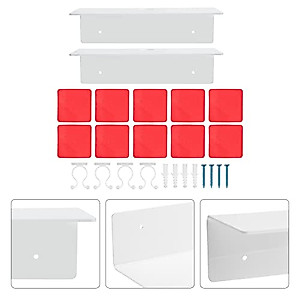 Milisten 8 pcs Acrylic Floating Clear Floating Shelf Acrylic Wall Ledge Shelves Invisible Floating Shelves Shelves Wall Ledge