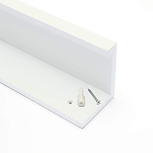 InPlace 47.24" W x 4.5"D x 3.5"H White Picture Ledge Shelf 9602056E