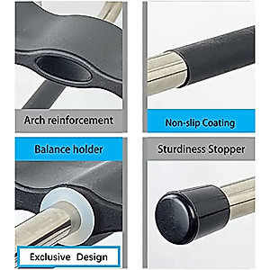 4 Pants Hangers Space Saving - Hangers for Clothes Hanger Organizer - Jean Hangers Pants Rack Scarf Hanger Closet Space Saving Scarf Organizer - Magic Pants Organizer (1), Black