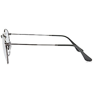 Ray-Ban Rb3447 Round Metal Polarized Sunglasses, Gunmetal/Evolve Photochromic Grey to Violet, 53 mm