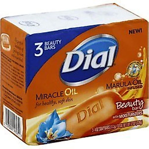 Dial Miracle Oil Bar Soap - Marula Oil - 3 Count (Pack of 1)