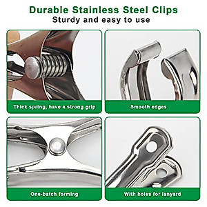 40 PCS Garden Clips, Boyistar Grip Strong Heavy Duty Greenhouse Clamps Clips Made of Stainless Steel for Plant Cover or Shade Cloth on Garden Hoops or Greenhouse Frame