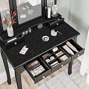 CAX Black Glitter Peel and Stick Wallpaper Sparkle Self-Adhesive Contact Paper for Cabinets Removable Glitter Black Wallpaper Stick and Peel for Bedroom Drawer Dresser 17.3''x120''