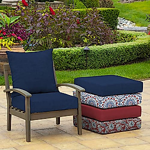 Arden Selections Outdoor Deep Seating Cushion Set 24 x 22, Sapphire Blue Leala