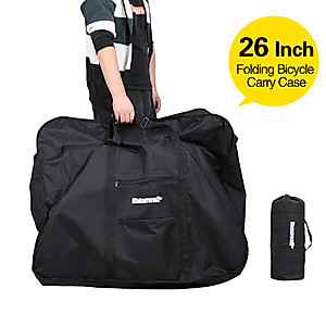 HUNTVP Bike Travel Bag 26 inch Folding Bike Bag Case Box Thick Bicycle Folding Carry Bag Pouch,Bike Transport Case for Air Travel