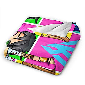 Cartoon The Krew Its-Funneh Blankets Super Soft Warm Faux Fur Throw Blanket -Ultra-Soft Micro Fleece Blanket Twin, Warm, Lightweight, Pet-Friendly, Throw For Home Bed, Sofa & Dorm