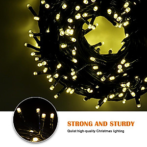 Qulist Christmas String Lights,105FT Connectable Fairy Twinkle Light 300 LED Indoor Lights with Remote[8 Modes & Waterproof],for Home Decoration, Patio Garden Wedding Party Warm White