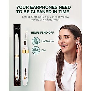 Hygadget Multi-Function Earbuds Cleaner Kit Pen, Hybuds Pen 1.0 Compatible for Cleaning Most Bluetooth Noise Cancelling Headphone, Earphones Such as AirPod Pros 1 2, Samsung Buds and Charging Cases