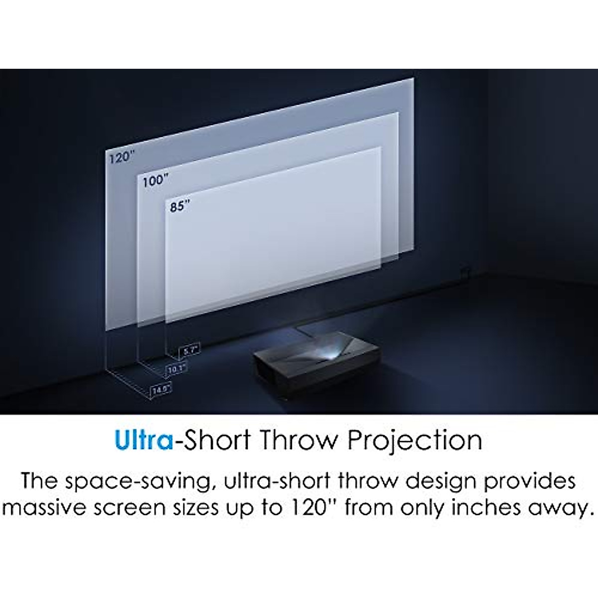 Optoma CinemaX P1 4K UHD Laser TV Home Theater Projector | Bright 3000 Lumens | Ultra Short Throw | Integrated NuForce Soundbar | Stream Netflix and Prime Video | Works with Alexa and Google Assistant