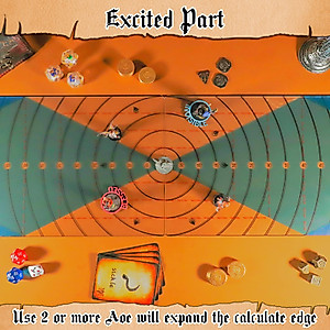 Byhoo Spell AOE Damage Template DND Area Effect Markers Upgraded 60ft AOE Area Damage Measure Tool Tabletop Game Mat Accessories for Dungeons and Dragons 5E Pathfinder