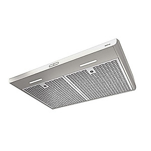 Broan-NuTone BKDEG130SS Sahale 30-inch Under-Cabinet 4-Way Convertible Range Hood with 3-Speed Exhaust Fan and Light, 375 Max Blower CFM, Stainless Steel