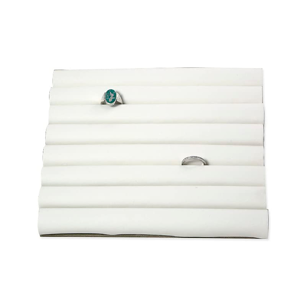 Multi-Slot Ring Pad Inserts Half Size White Tray Inserts Jewelry Display
