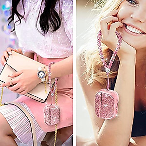 AhaStyle AirPods Pro 2 Case Cover (2023/2022) for Women Girls Luxury Glossy Hard-Shell Protective Case Cover Compatible with Apple AirPods Pro 2nd Gen (USB-C/Lightning Cable) Charging Case(Rose Gold)