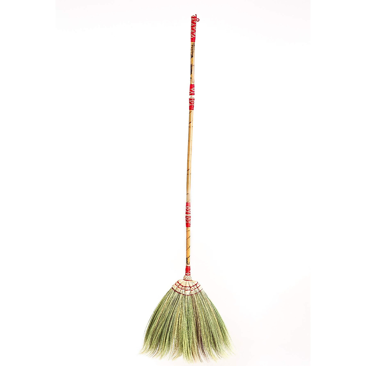 4 in 1 Natural Grass Broom Set by SN SKENNOVA -Traditional Sweeping Broom Thai Handmade Broom Handmade Kitchen Broom Asian Broom (24" 34" 44" 58")