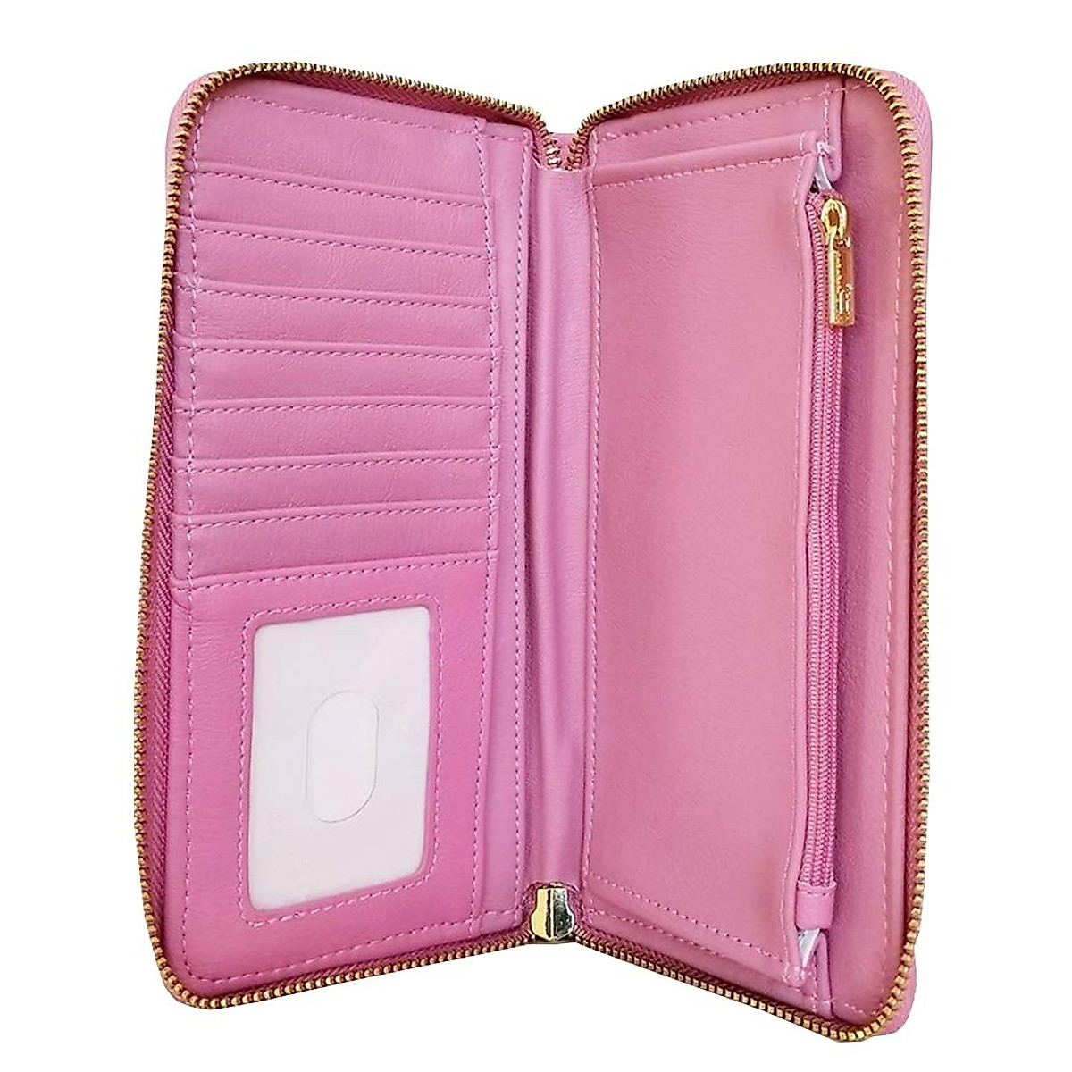 Loungefly x Disney Sleeping Beauty Sequined Zip-Around Wallet (Pink/Blue, One Size)