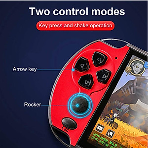 X7 PLUS Handheld Game Console 5.1-inch Dual Joystick Game Console 8GB Built-in 1000 Games Support 32/64/128-bit Video Game Console ( Blue+Red）
