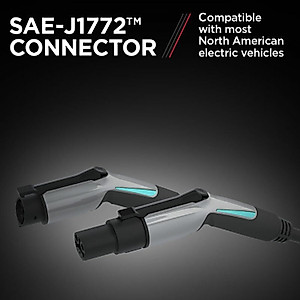 Schumacher Electric Level 2 EV Charger 50 Amp 240V for NEMA 6-50 Plug or Hardwired Electric Vehicle Charger - 9X Faster Indoor/Outdoor Charging - Bluetooth/WiFi Connected