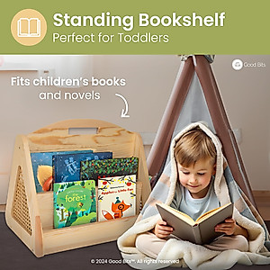 Double-Sided Montessori Bookshelf for Kids, Rattan Book Shelf for Kids Rooms, Nursery Book Shelves, Toddler Bookshelf, Baby Bookshelf for Nursery, Kids Bookcase, Kid Bookshelf, Classroom Bookshelf