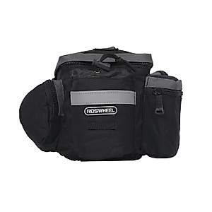 Roswheel 14024 Convertible Bike Bicycle Rear Rack Seat Pannier Trunk Bag with Cup Holder