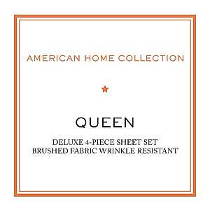 American Home Collection Queen Sheet Set - 4 Pieces Extra Soft Bedding Sheets & Pillowcases Set - Breathable, Wrinkle Free, Deep Pockets, Easy Fit, Oeko-Tex, Soft Bed Sheets (Queen, Dark Green)