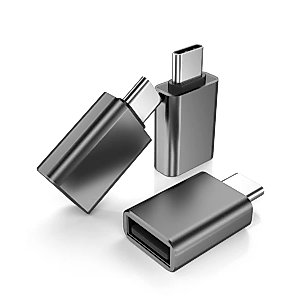 USB C Male to USB 3.0 Female Adapter 3-Pack,Thunderbolt 3 Type C OTG Drive Converter for MacBook Pro 2022,iPad Mini 6 Air 4 5 Generation,Surface Go,Microsoft Galaxy S23 23 S21 S22 Plus Ultra