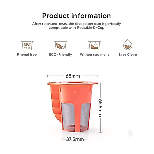 Replacement Part Cup Pod Holder Needle Assembly for All Keurig 2.0 Coffee Maker K200,K225,K250,K300,K325,K350,K400,K425,K450,K500 with Reusable Keurig 2.0 Coffee Filter K Cup Pods