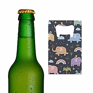 Funny Elephants Credit Card Bottle Opener Stainless Steel Flat Beer Wine Bottle Opener for Party Wedding Favor