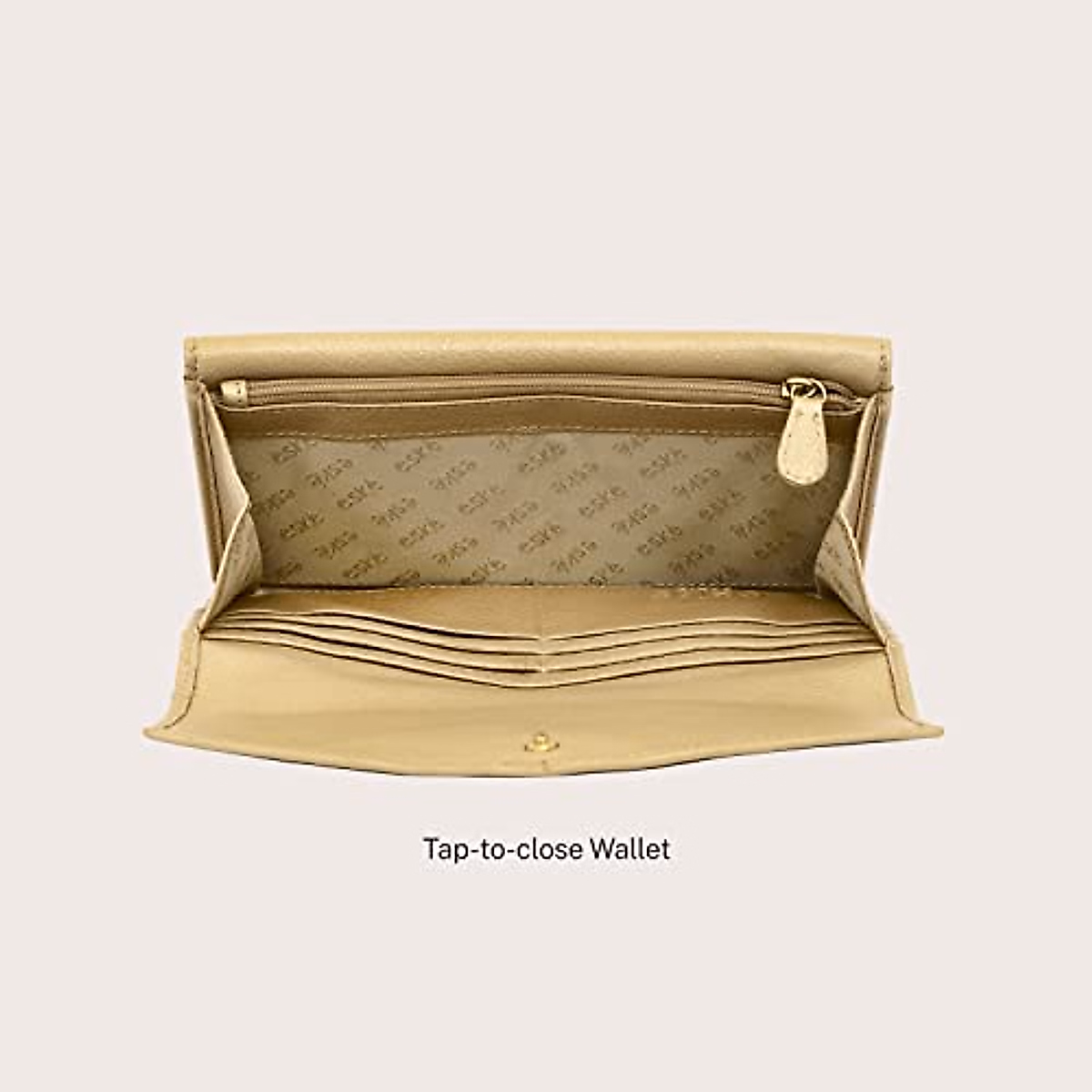 eské Bianca - Envelope Wallet in Genuine Leather - RFID - Holds Cards, Coins and Bills - Compact Design with Pockets - For Everyday Use - Travel Friendly - Water Resistant - For Women