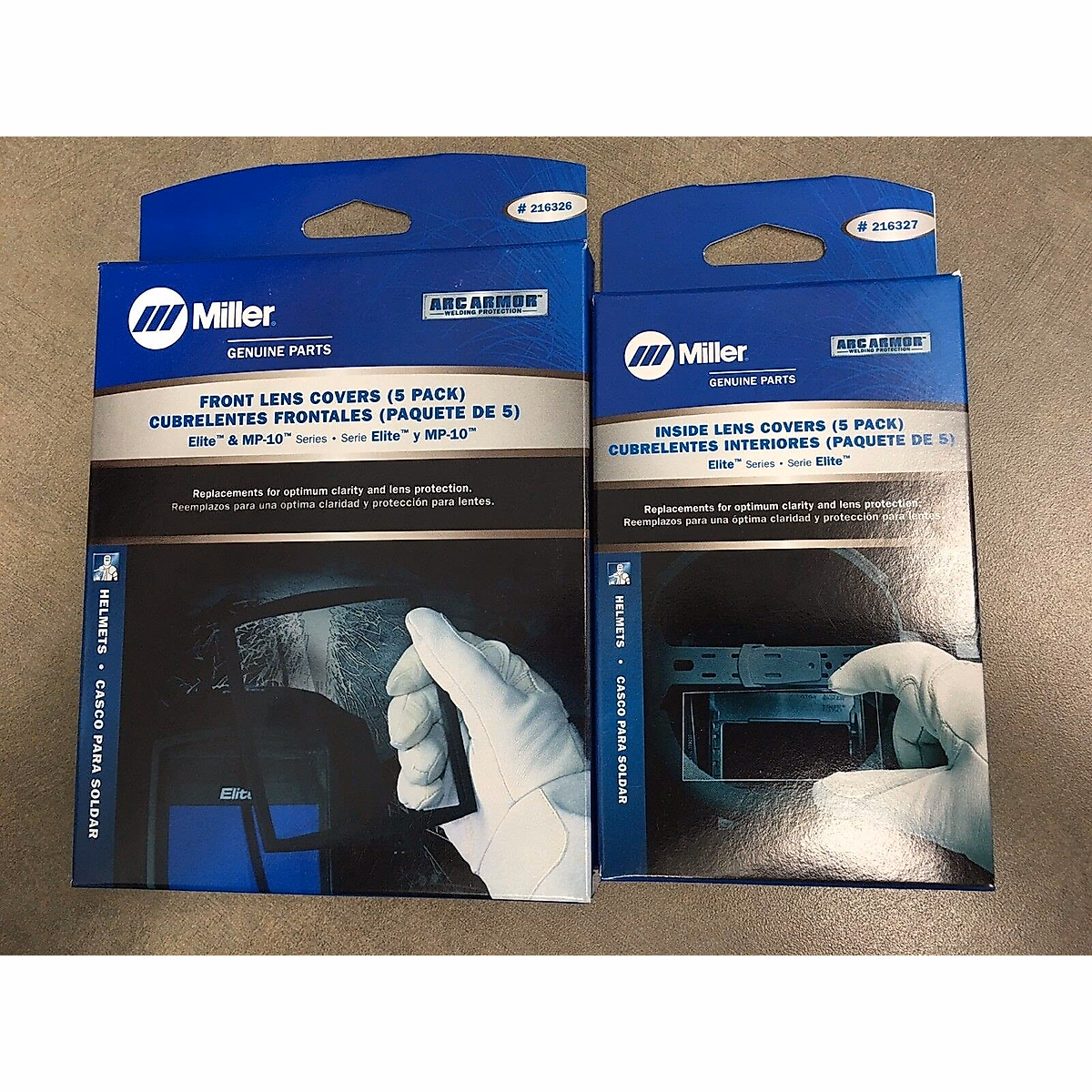 GSParts Miller 216326 & 216327 Outside & Inside Cover Lens Plates 5 packs Elite MP-10