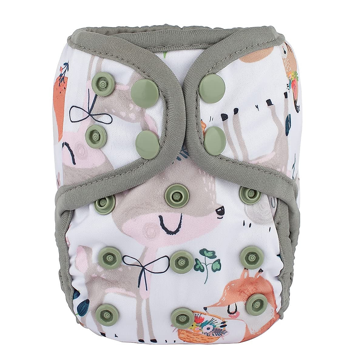 3 Newborn Baby Diaper Covers Nappies 8lbs-10lbs (Teepee Deers Pack)