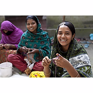 Pebble 200-005CR Fair Trade Handmade Crochet Cotton Red Toadstool Rattle 1 count